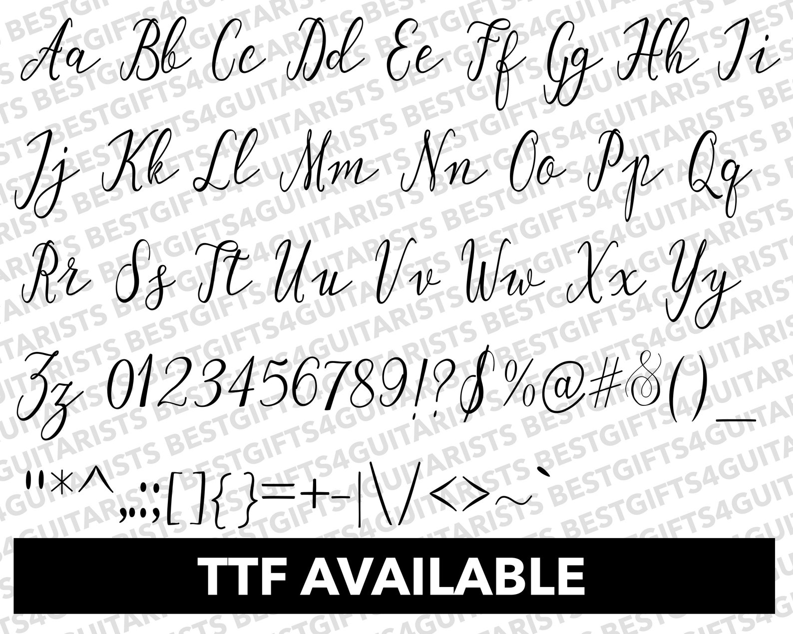 Calligraphy Wedding Font SVG, Calligraphy Letters, Wedding Numbers ...