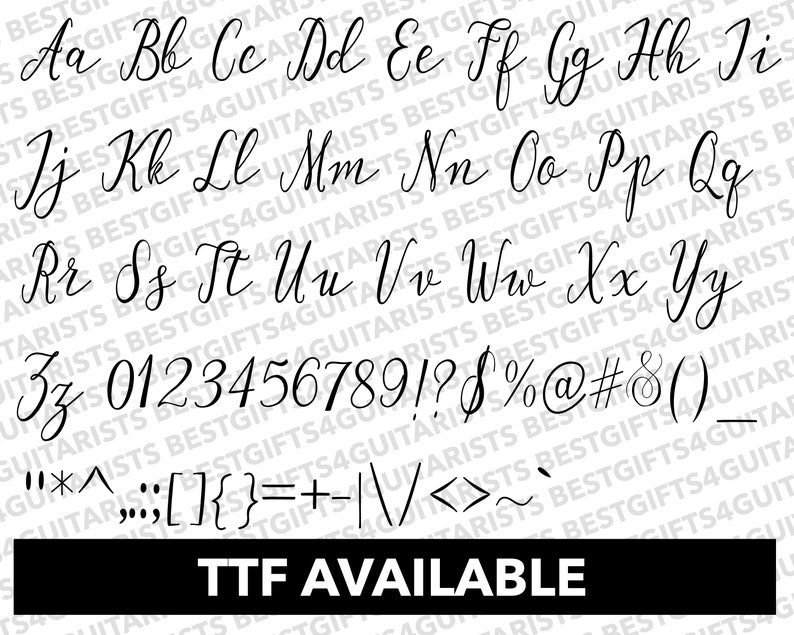 Calligraphy Wedding Font SVG, Calligraphy Letters, Wedding Numbers ...