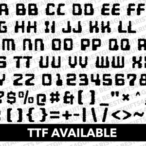 Glitched Computer Font SVG, Glitch Font for Cricut, Glitch Font SVG ...