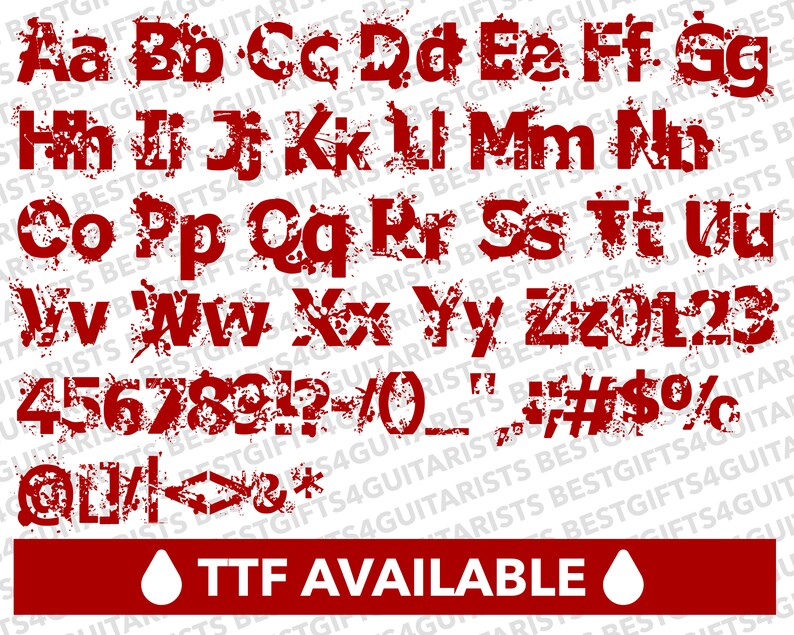 Bloody Crime Scene Font SVG, Blood Font for Cricut, Blood Font SVG, PNG ...