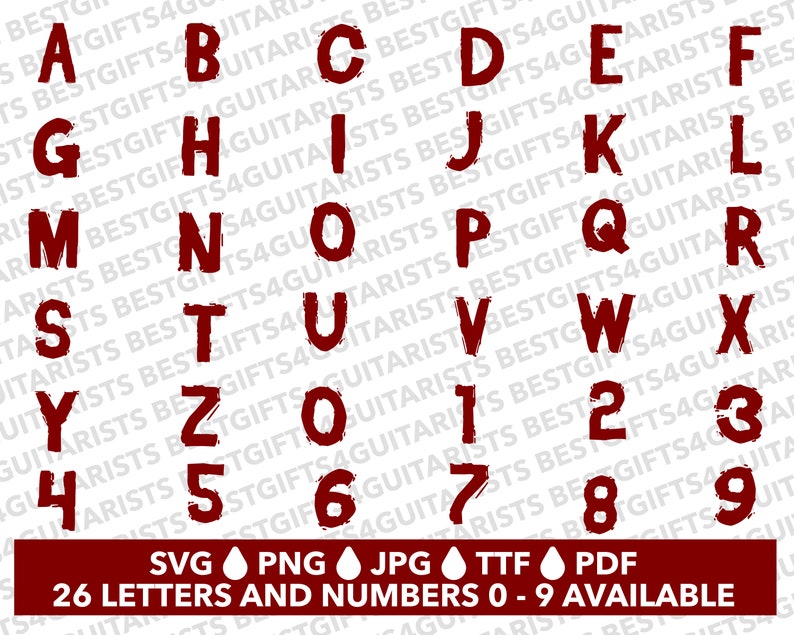 Bloody Creepy Font SVG, Blood Font for Cricut, Blood Font SVG, PNG, Jpg ...