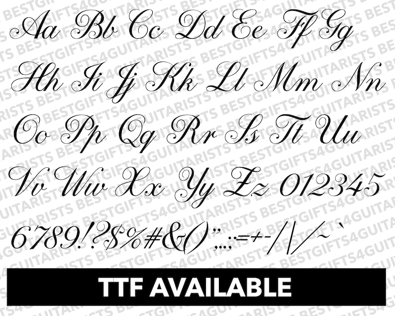 Calligraphy Font SVG, Calligraphy Letters, Wedding Numbers, Calligraphy ...