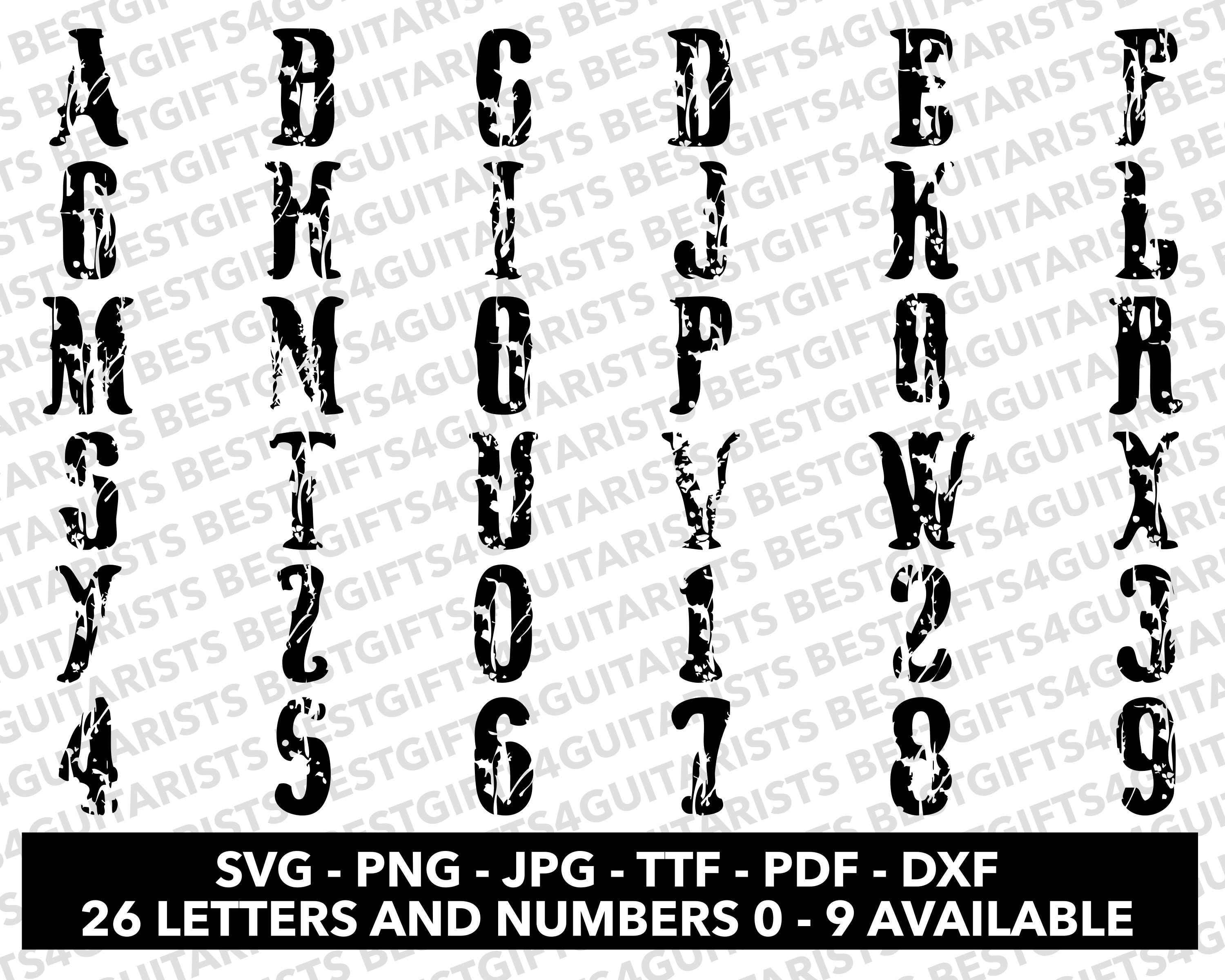 Distressed Western Font SVG, Distressed Font for Cricut, Western Font ...