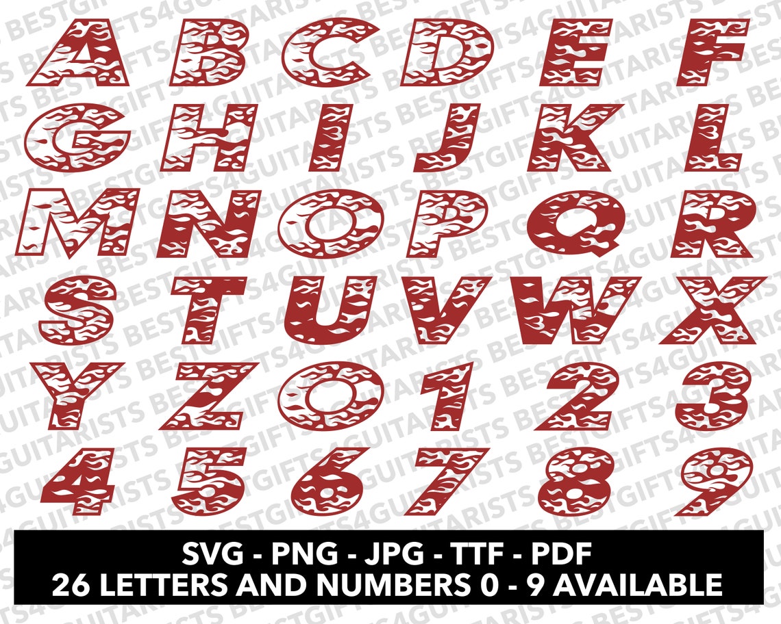 Fire 2 Font SVG, Fire Font for Cricut, Fire Font SVG, PNG, Ttf, Pdf ...