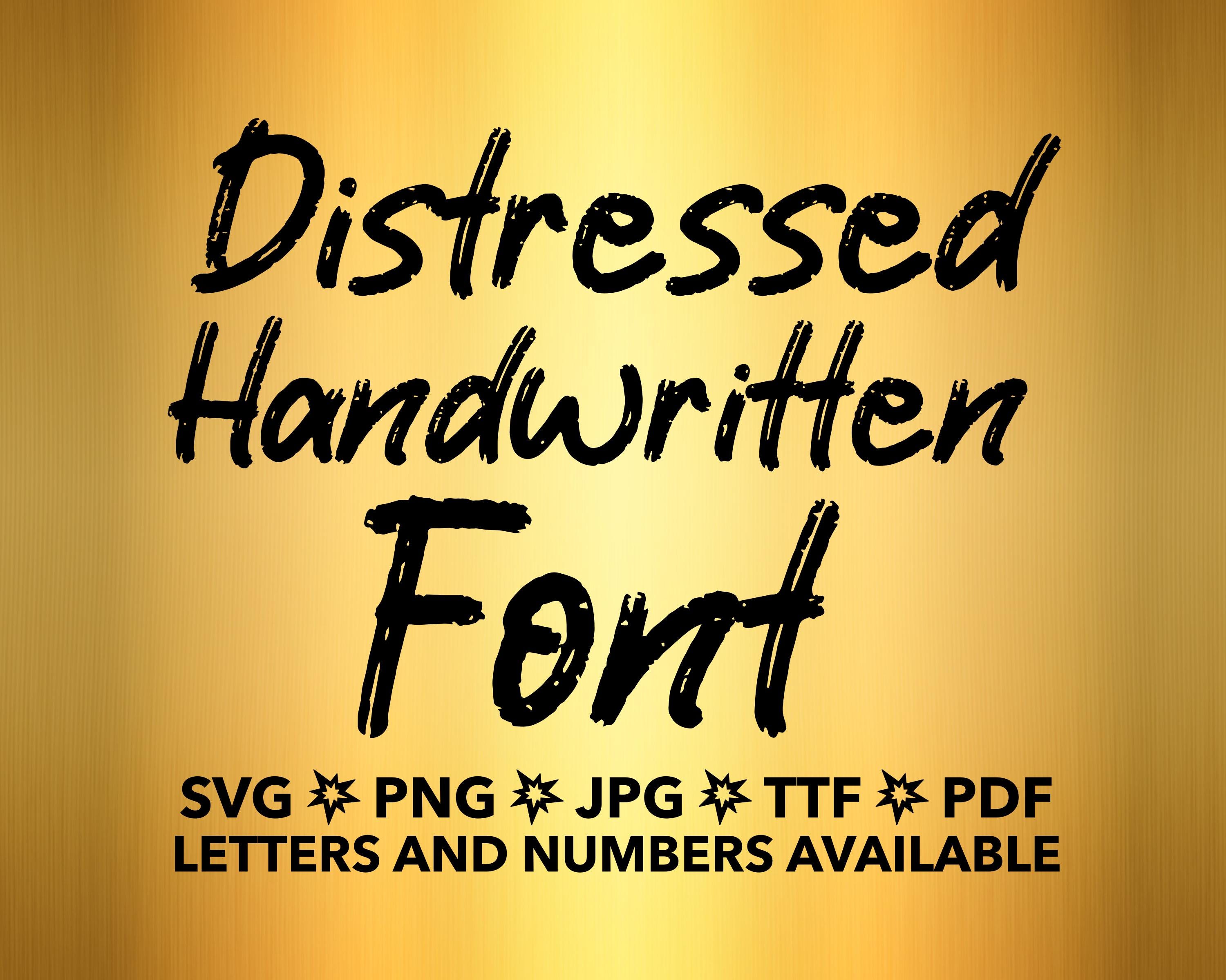 Distressed Font SVG, Distressed Letters Svg, Png, Jpg, Ttf, Pdf ...