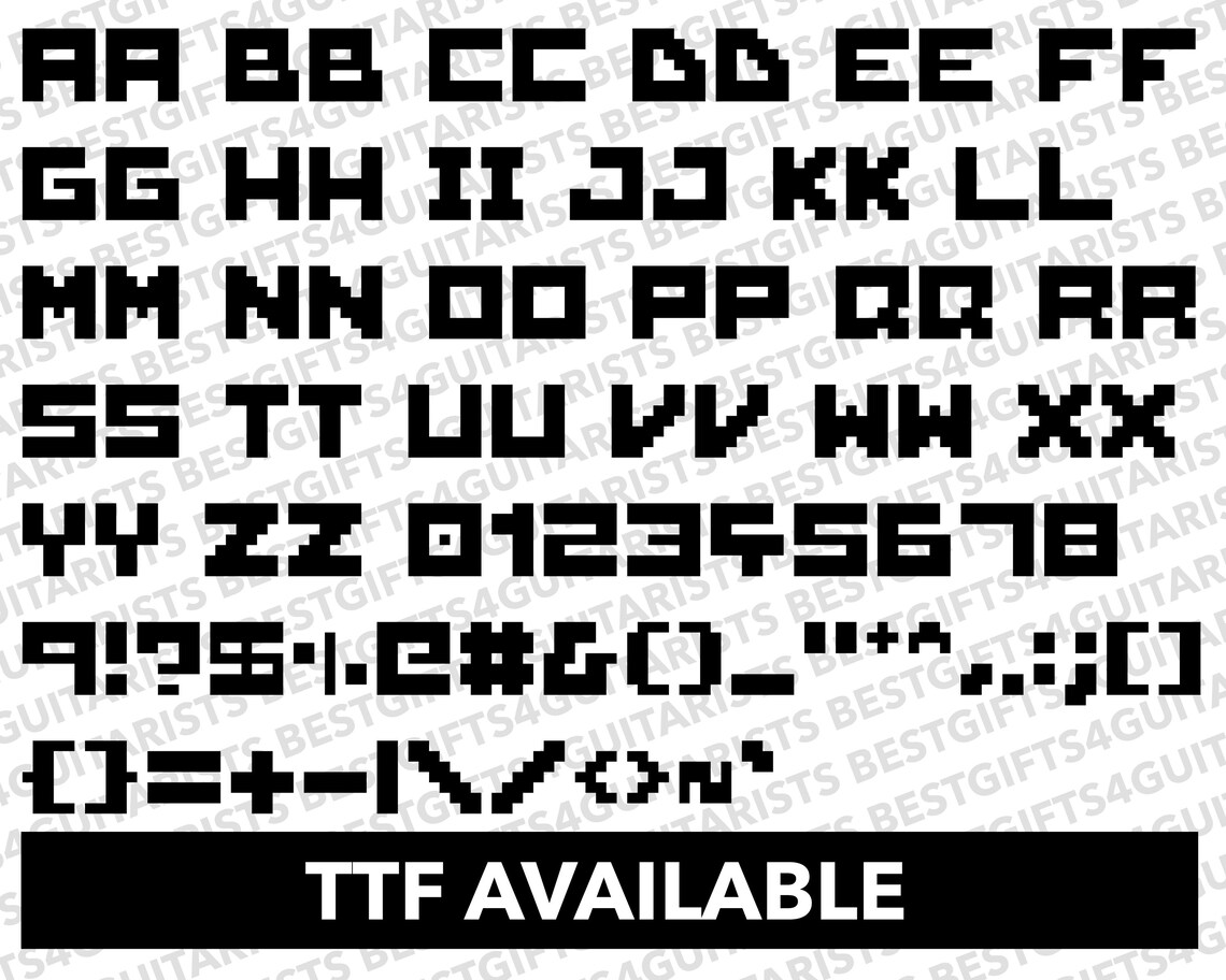 Square Pixel Font SVG, Pixel Font for Cricut, Pixel Font SVG, PNG, Jpg ...