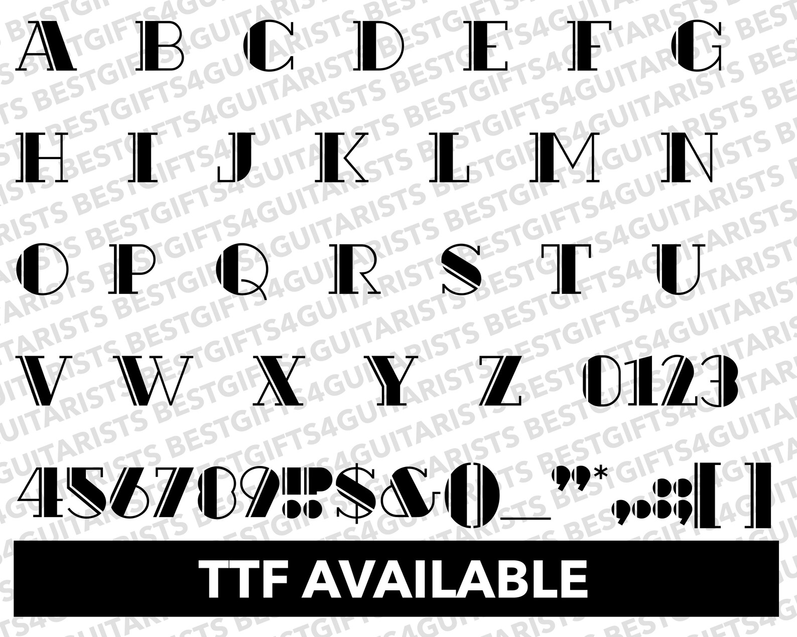 Art Deco Line Font SVG, Art Deco Font PNG, Art Deco Line Letters Svg ...