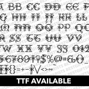 Bow Font SVG, Bow Font for Cricut, Bow Font SVG, PNG, Jpg, Ttf, Pdf ...