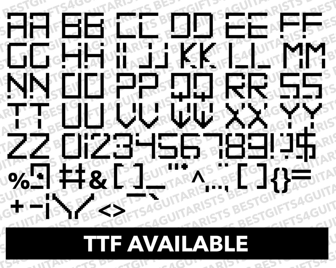 Pixelated Font SVG, Pixel Font for Cricut, Pixel Font SVG, PNG, Jpg ...