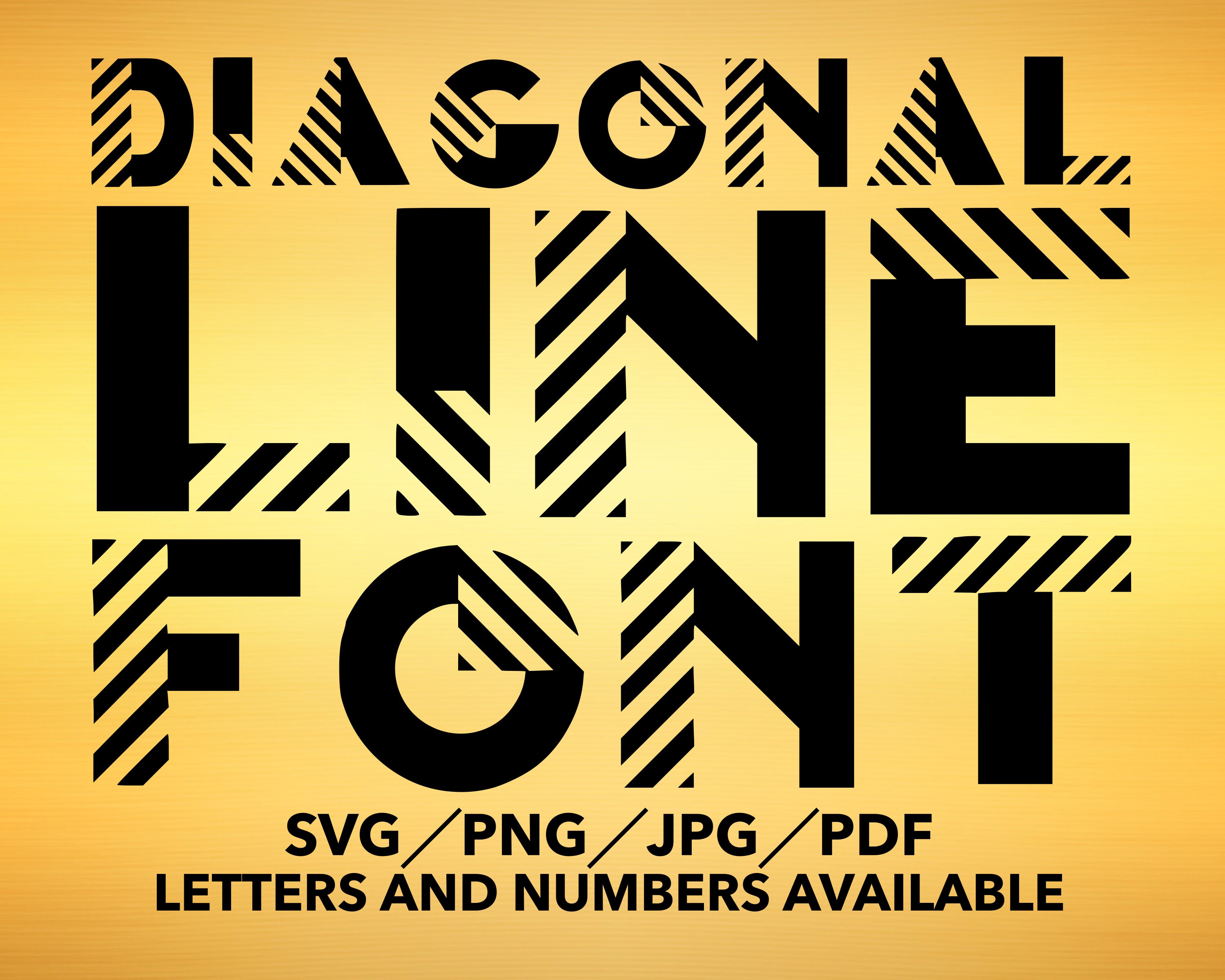 Diagonal Line Font SVG Diagonal Line Letters Diagonal Line - Etsy