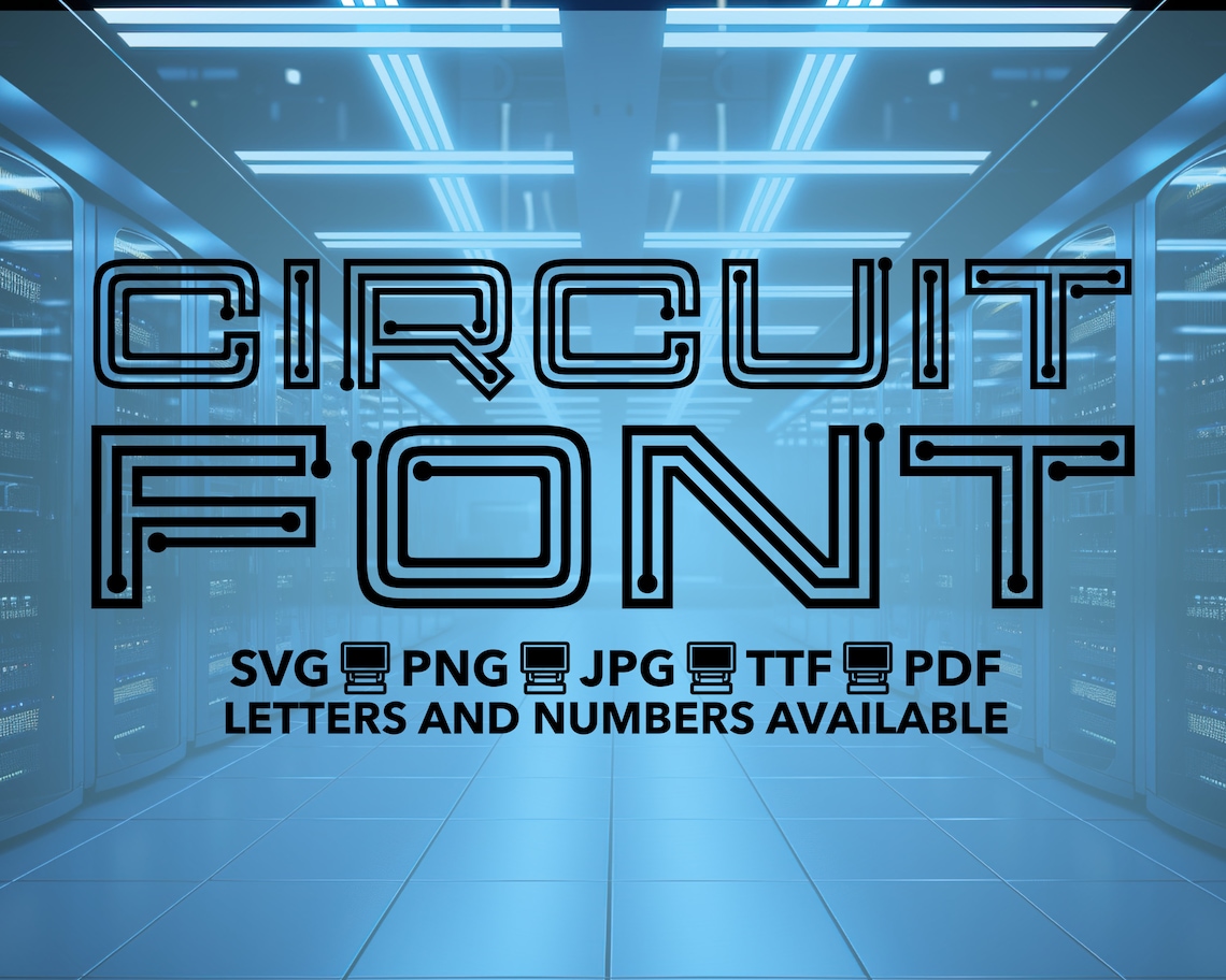 Circuit Font SVG, Circuit Font PNG, Circuit Letters Svg, Png, Jpg, Ttf ...