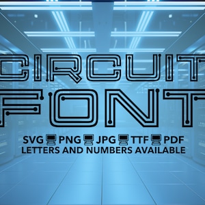 Circuit Font SVG, Circuit Font PNG, Circuit Letters Svg, Png, Jpg, Ttf ...