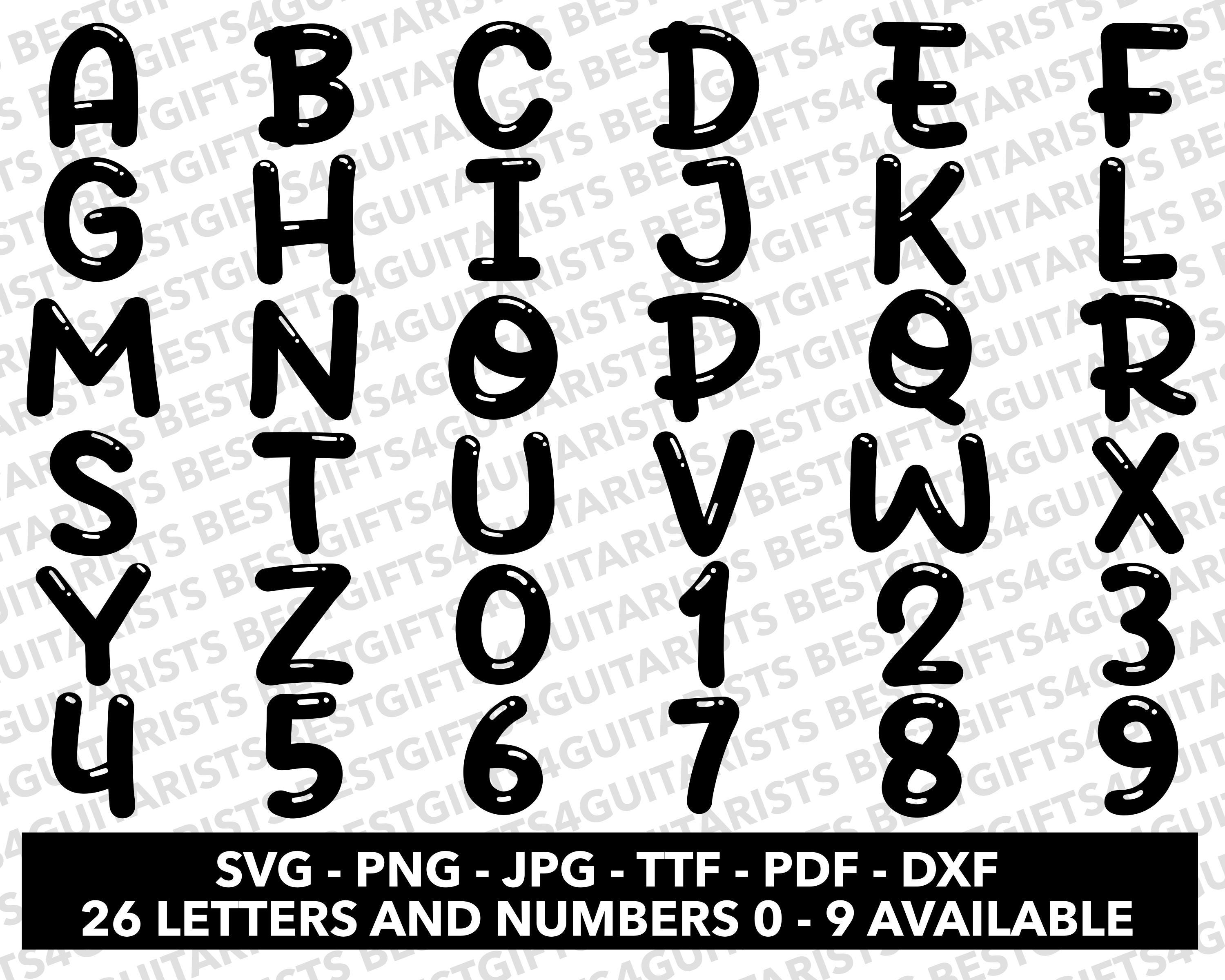 Bubble Font SVG, Bubble Alphabet, Balloon Numbers Svg, Png, Ttf, Dxf ...