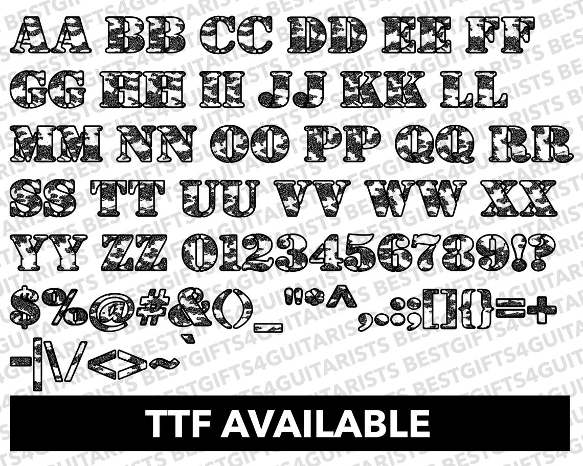 Camo Font SVG, Camouflage Font for Canva, Military Font SVG, PNG, Jpg ...