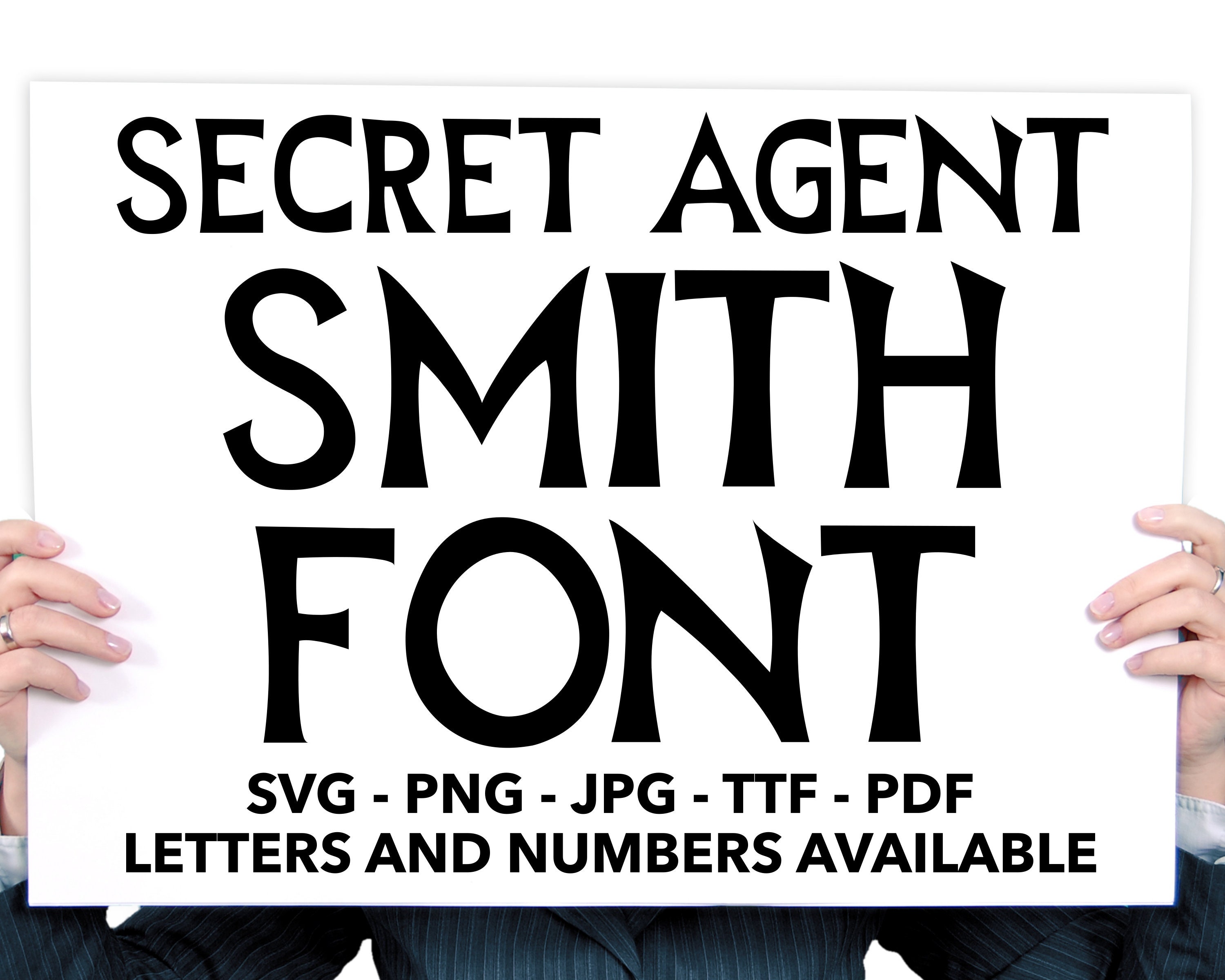 Secret Agent Smith Font SVG, Secret Agent Font for Cricut, Secret Agent ...