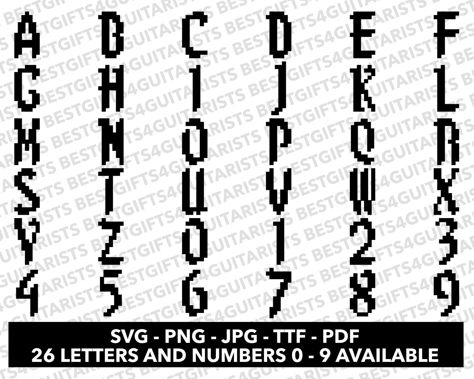 Pixel Font SVG, Pixel Byte Font for Cricut, Pixel Font SVG, PNG, Jpg ...