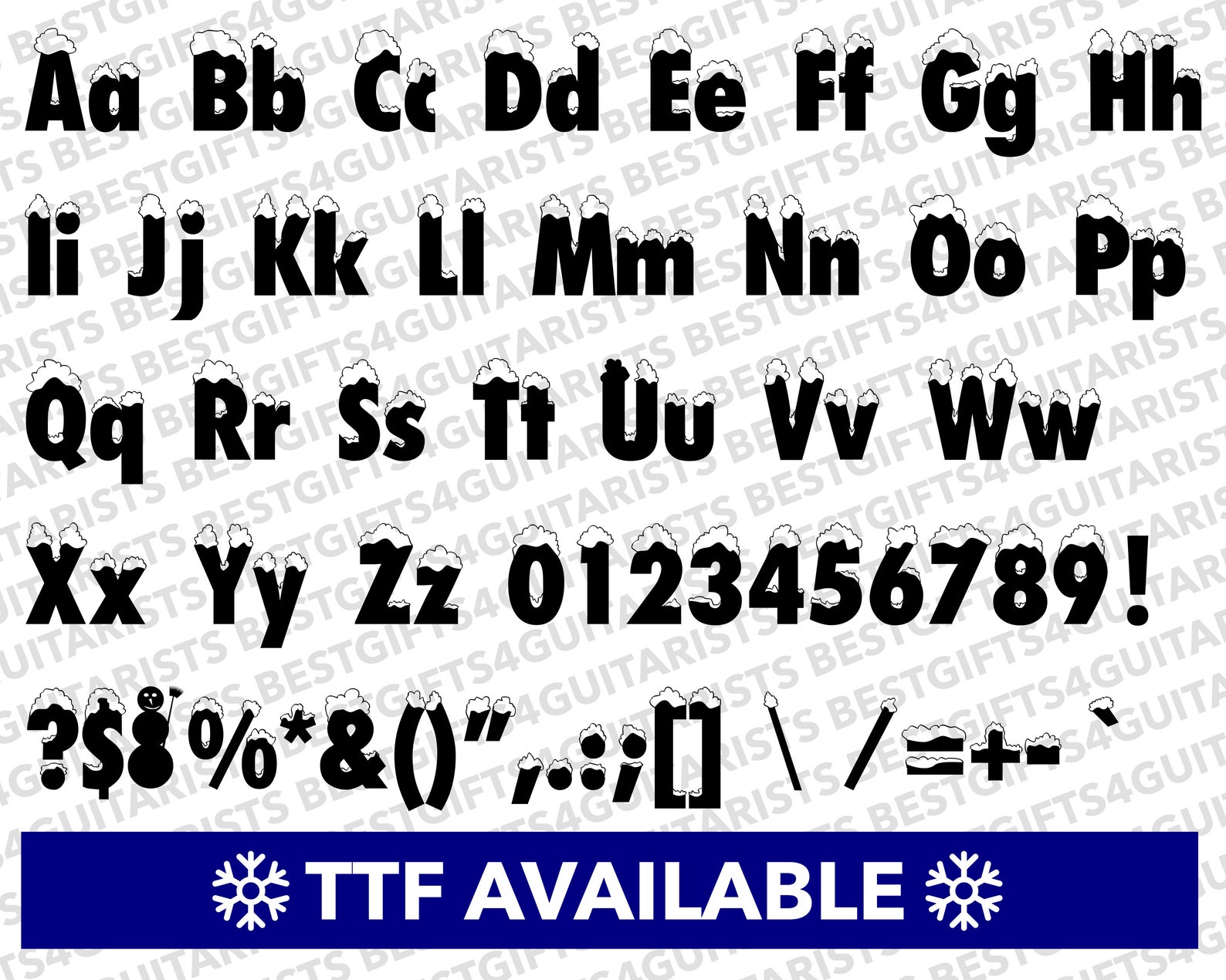 Snow Cap Font SVG, Snow Cap Font TTF, Icy Font, Icey Font, Ice Font Svg ...