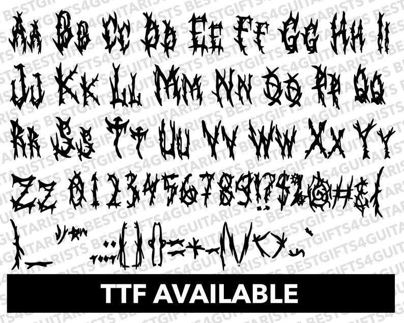 Thorn Font SVG, Rockstar Font TTF, Distressed Letters SVG, Png, Jpg ...