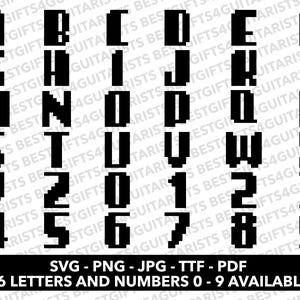 Bold Pixel Font SVG, Pixel Font for Cricut, Pixel Font SVG, PNG, Jpg ...
