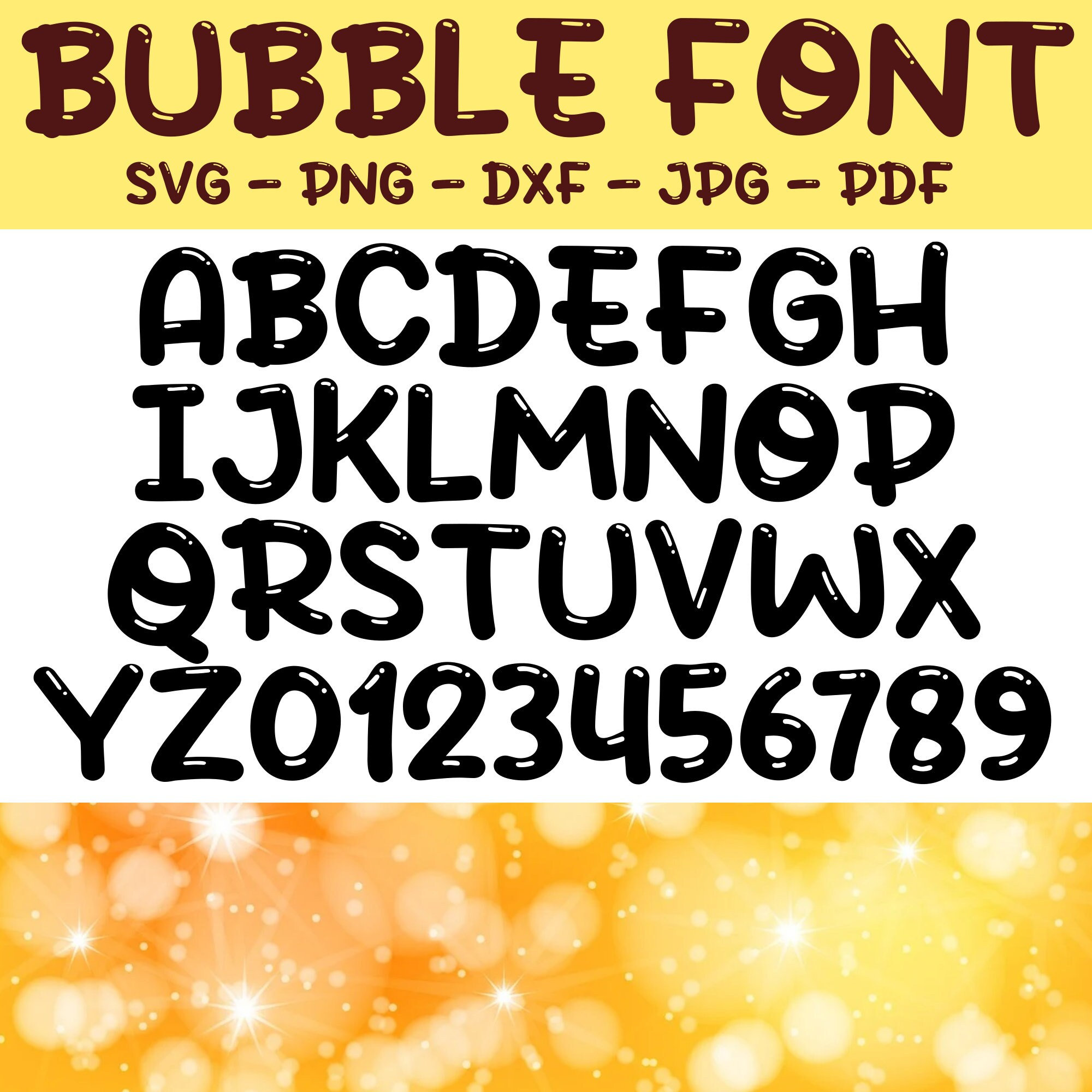 Bubble Font SVG Bubble Alphabet Cricut Cut File Cartoon - Etsy UK