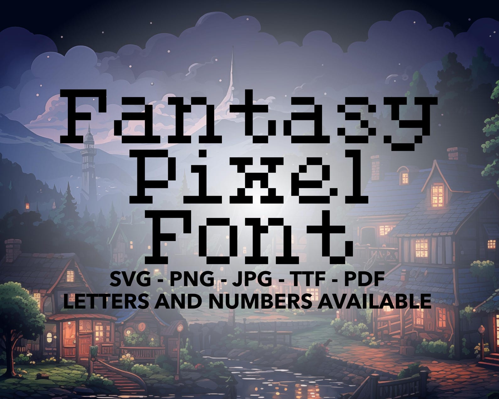 Fantasy Pixel Font SVG, Pixel Font for Cricut, Pixel Font SVG, PNG, Jpg ...