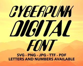 Cyberpunk Error Font SVG, Cyberpunk Font for Cricut, Cyberpunk Font SVG ...