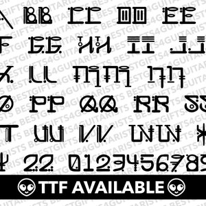 Alien Futuristic Font SVG, Alien Font for Cricut, Alien Font SVG, PNG ...