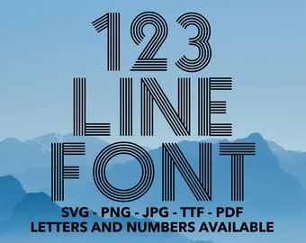Lines by Hand Font SVG, Line Font for Cricut, Line Font SVG, PNG, Jpg ...