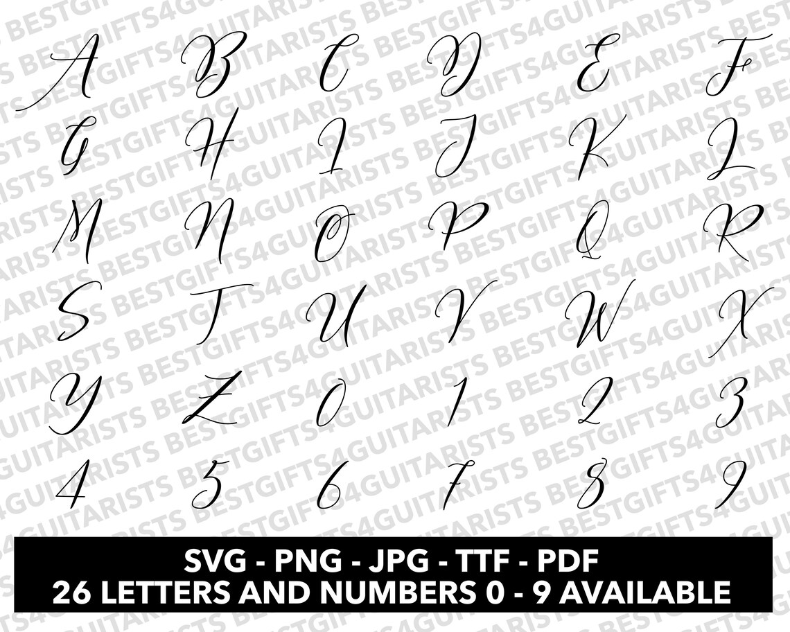 Single Fancy Line Font SVG, Line Letters, Line Numbers, Calligraphy ...