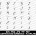 Single Fancy Line Font SVG, Line Letters, Line Numbers, Calligraphy ...