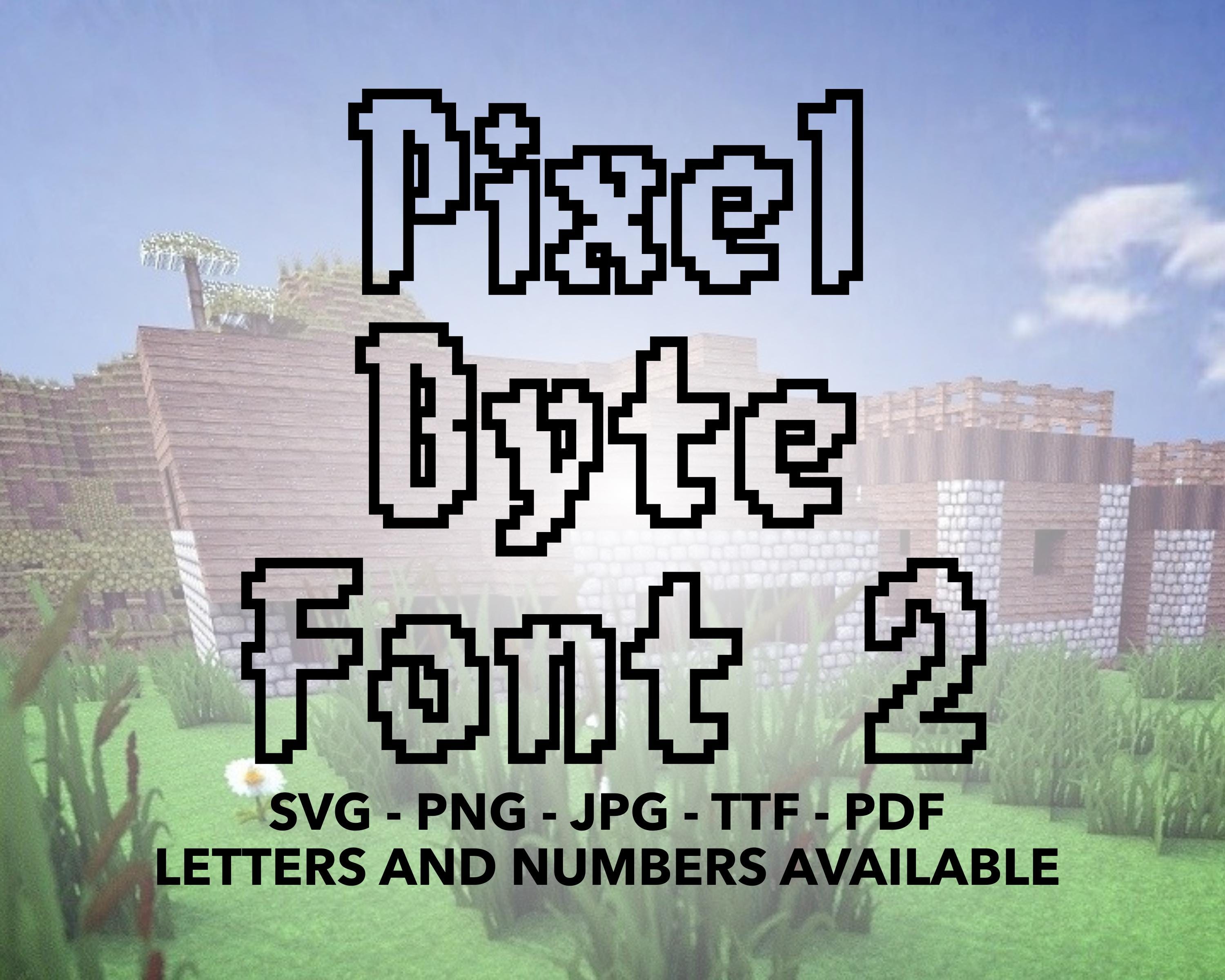 Pixel Font SVG, Pixel Byte Font for Cricut, Pixel Font SVG, PNG, Jpg ...