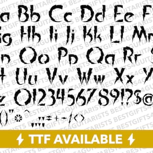 Lightning Letters and Numbers SVG - Thunder Bolt Alphabet - Lightning ...