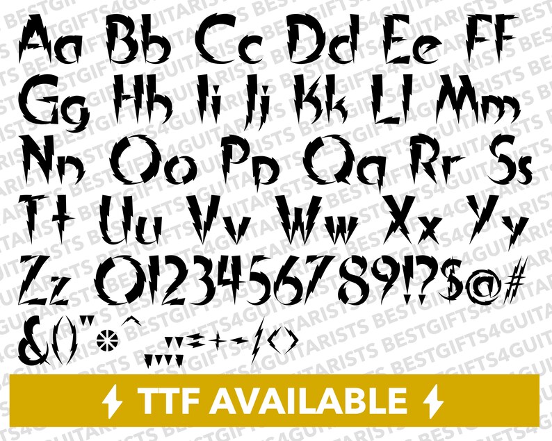 Lightning Letters and Numbers SVG - Thunder Bolt Alphabet - Lightning ...