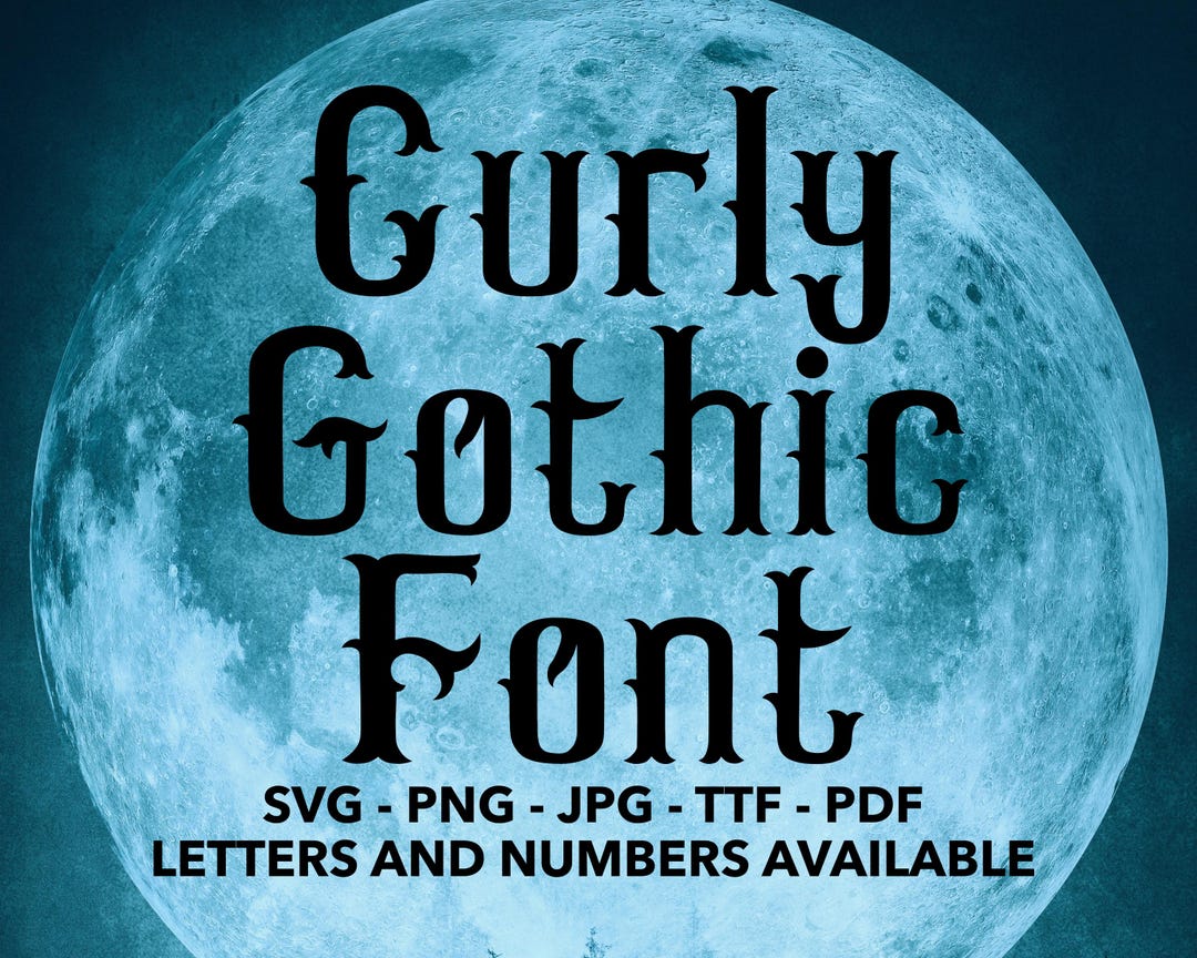 Curly Font SVG, Curly Font for Cricut, Curly Font SVG, PNG, Jpg, Ttf ...