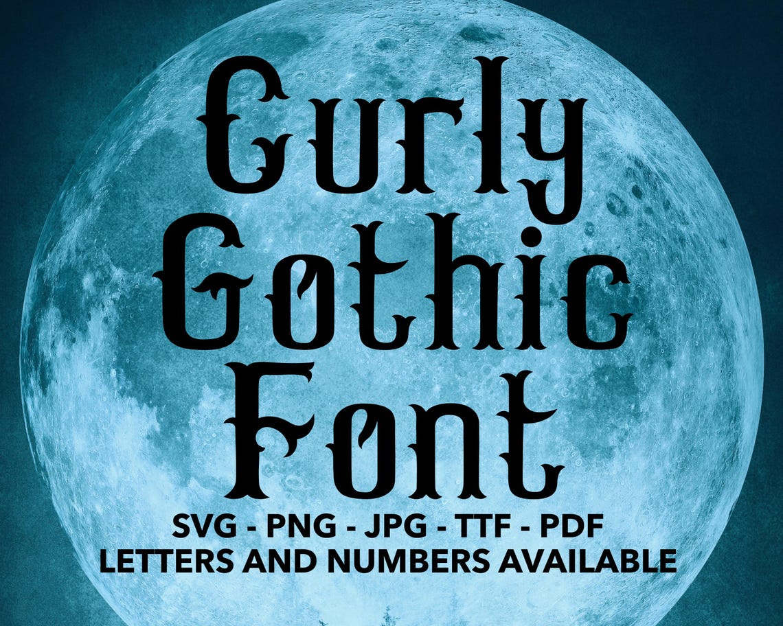 Curly Font SVG, Curly Font for Cricut, Curly Font SVG, PNG, Jpg, Ttf ...