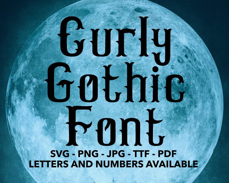 Curly Font SVG, Curly Font for Cricut, Curly Font SVG, PNG, Jpg, Ttf ...