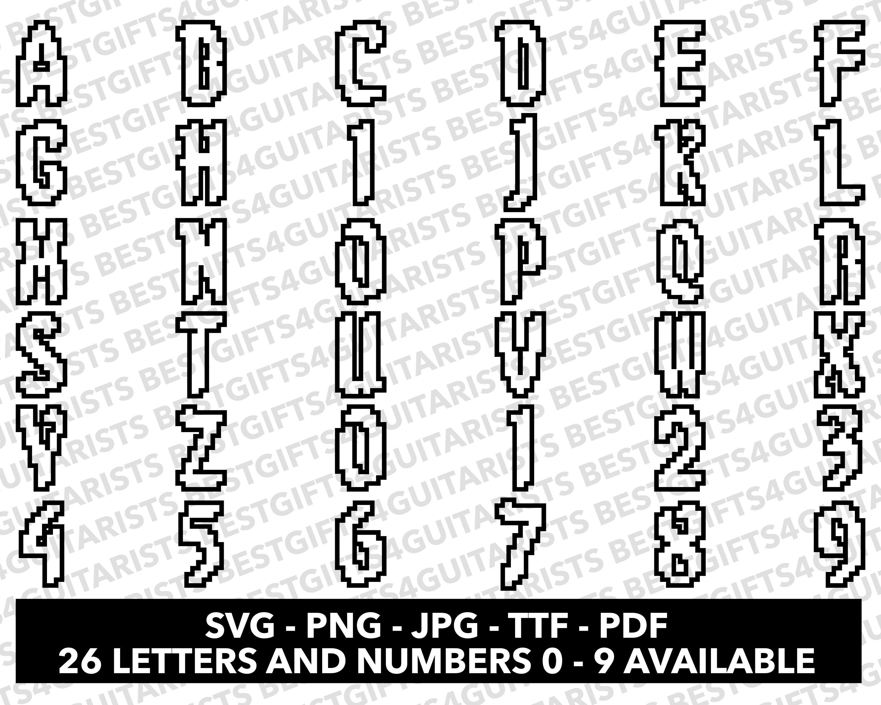 Pixel Font SVG, Pixel Byte Font for Cricut, Pixel Font SVG, PNG, Jpg ...