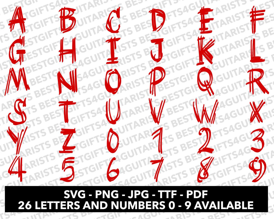 Horror Hell Font SVG, Horror Font for Cricut, Horror Font SVG, PNG, Jpg ...