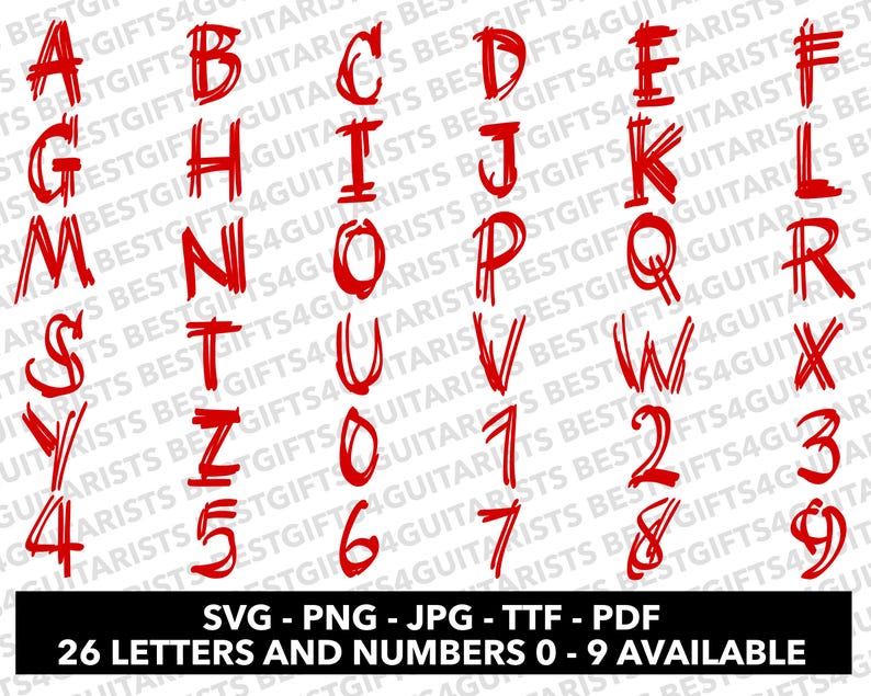 Horror Hell Font SVG, Horror Font for Cricut, Horror Font SVG, PNG, Jpg ...