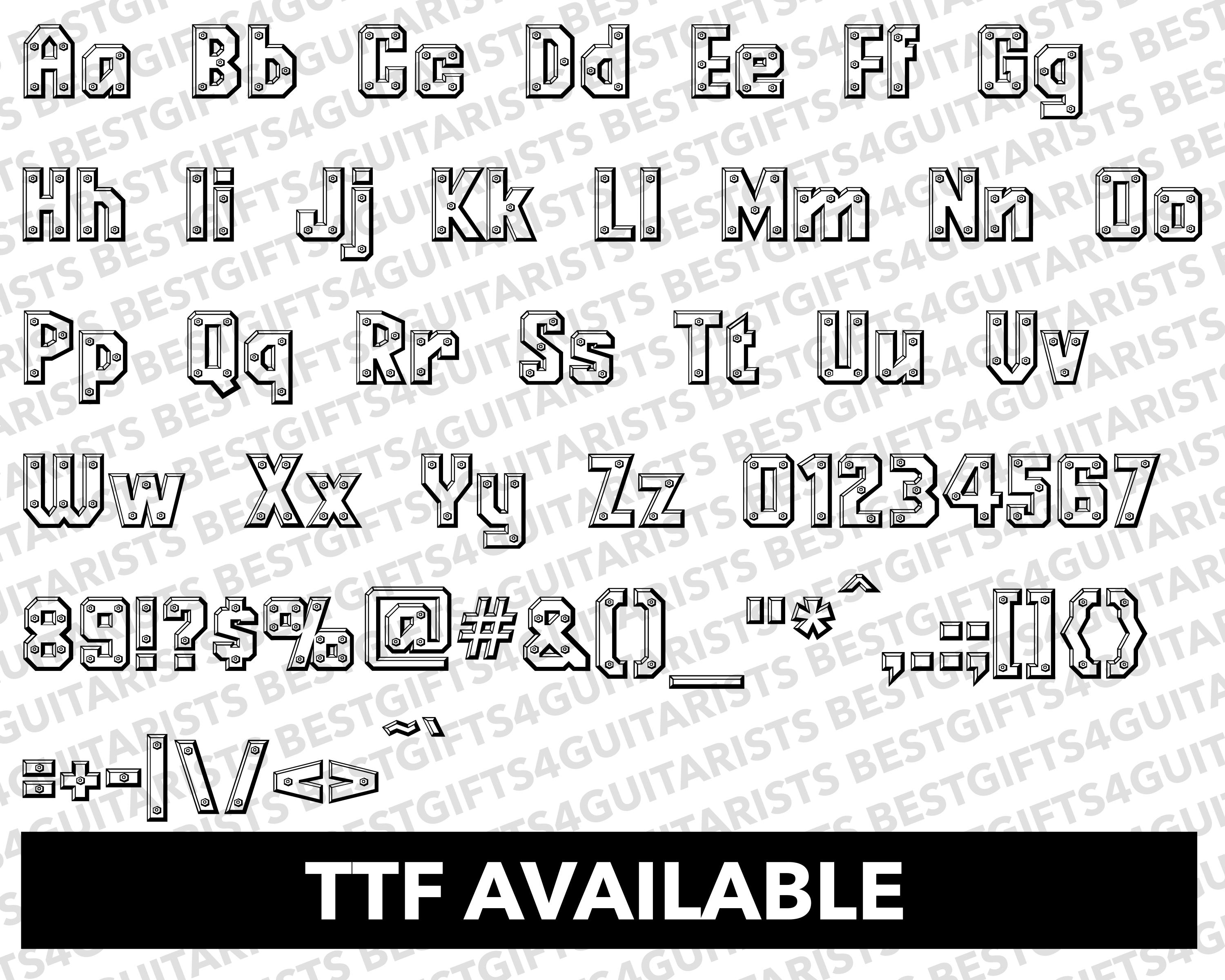 Metal Worker Font SVG, Metal Font TTF, Mechanic Letters Svg, Png, Jpg ...