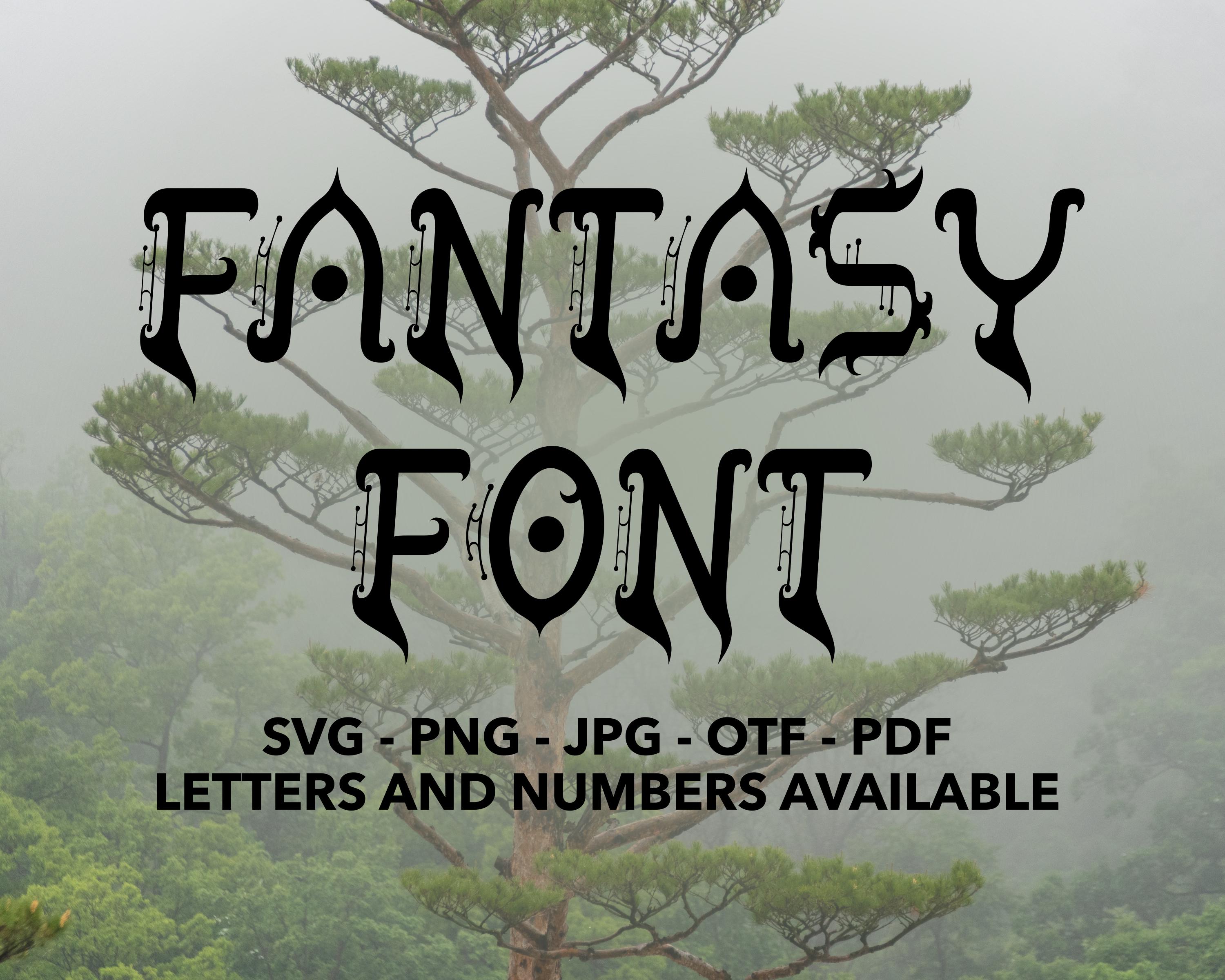 Fantasy Font SVG, Fantasy Font for Cricut, Fantasy Font SVG, PNG, Jpg ...