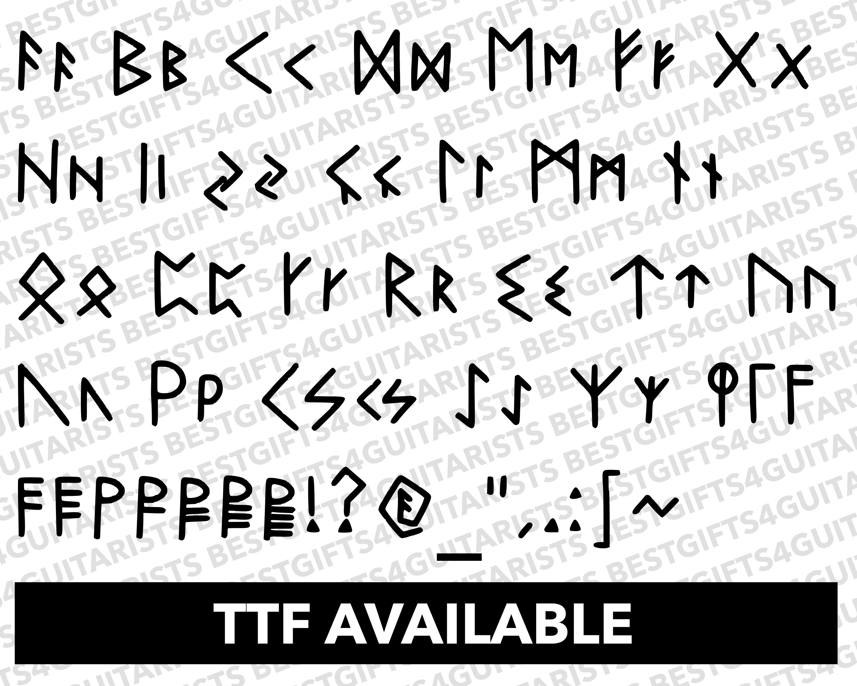 Rune Font SVG, Runic Font PNG, Rune Letters, Rune Numbers Svg, Png, Jpg ...