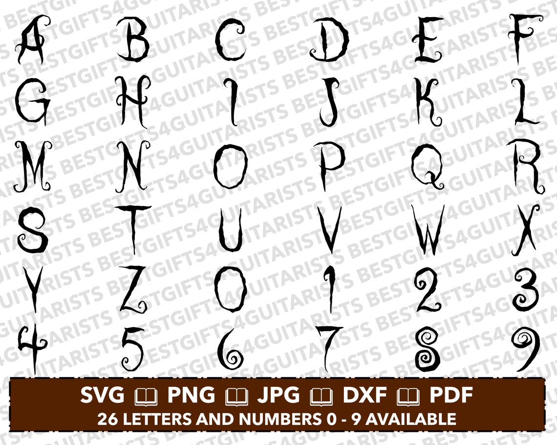 Scary Storybook Font SVG, Scary Storybook Letters Svg, Png, Jpg, Dxf ...