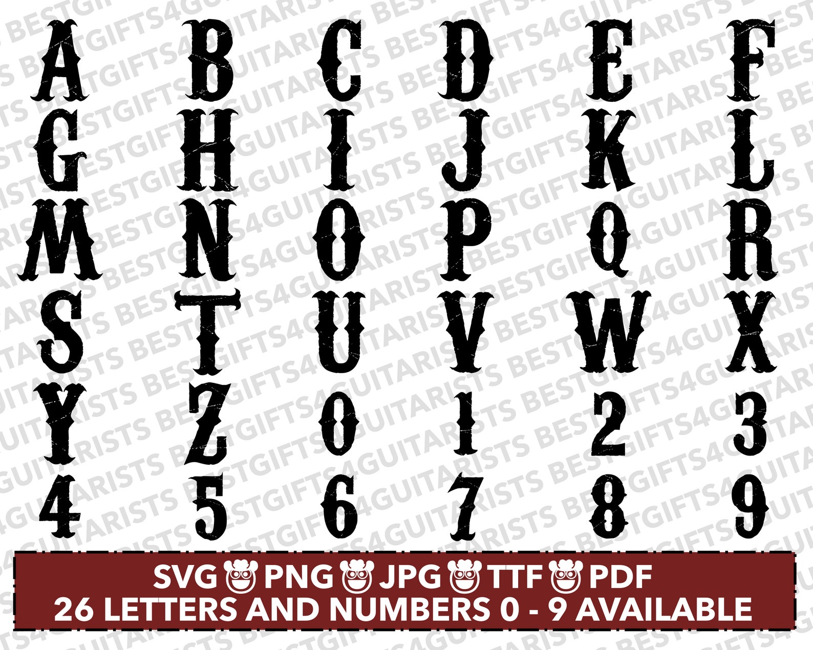Art Deco Western Font SVG, Art Deco Western Font TTF, Art Deco Western ...