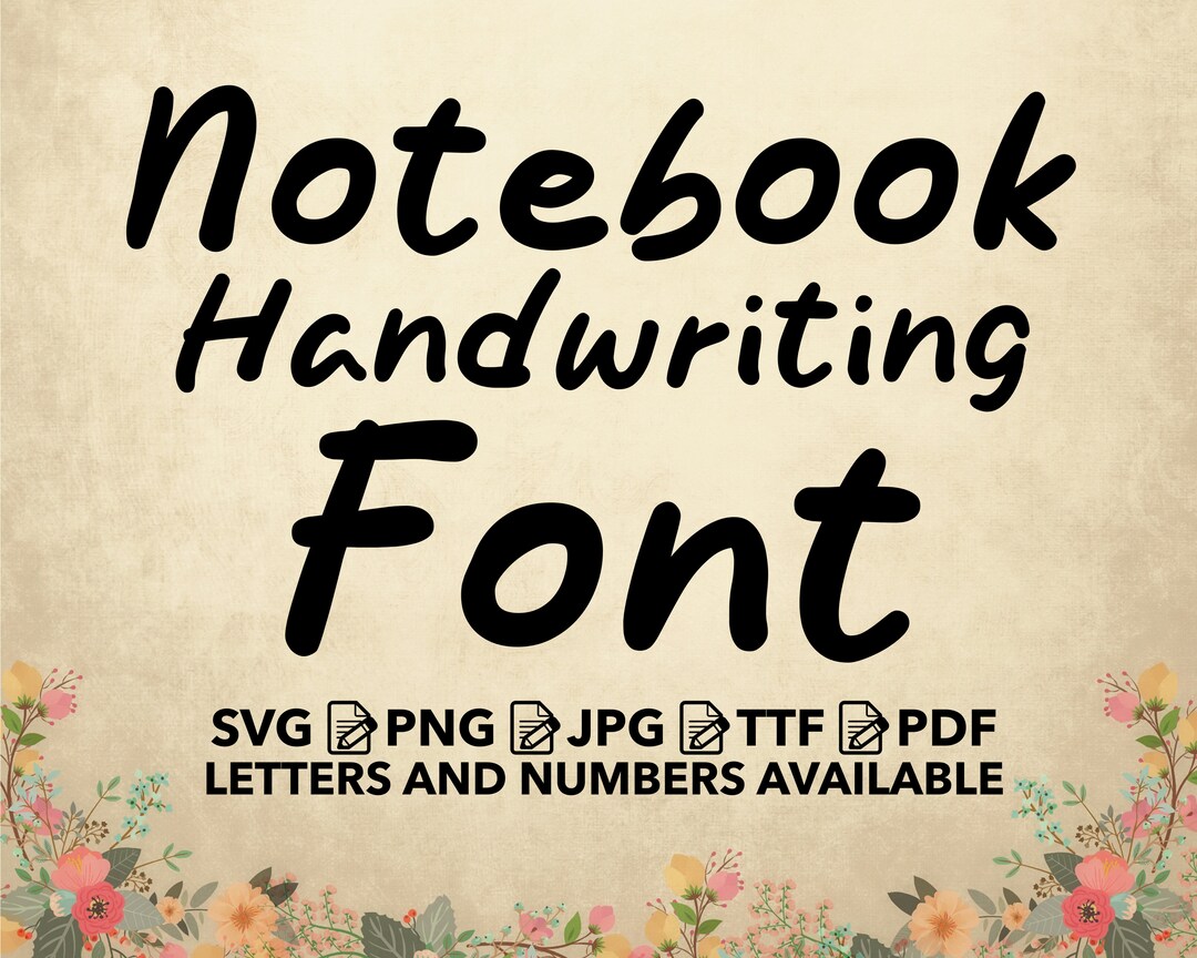 Notebook Handwriting Font SVG, Notebook Handwriting Font TTF, Notebook ...
