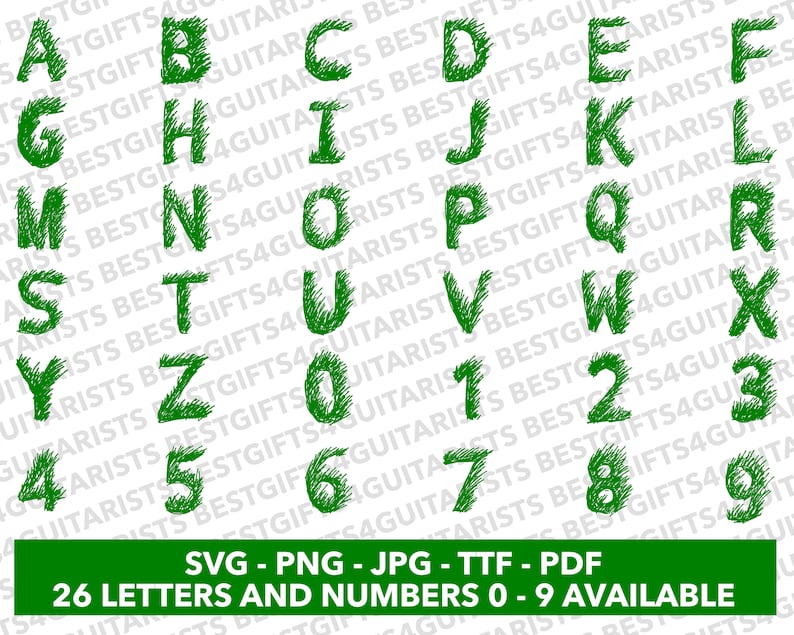 Grass Font SVG, Grass Font for Cricut, Grass Font SVG, PNG, Jpg, Ttf, Pdf Grass Font for Canva ...
