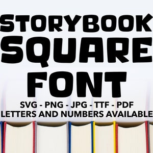 Storybook Square Font SVG - Storybook Font TTF - Old Storybook Font ...