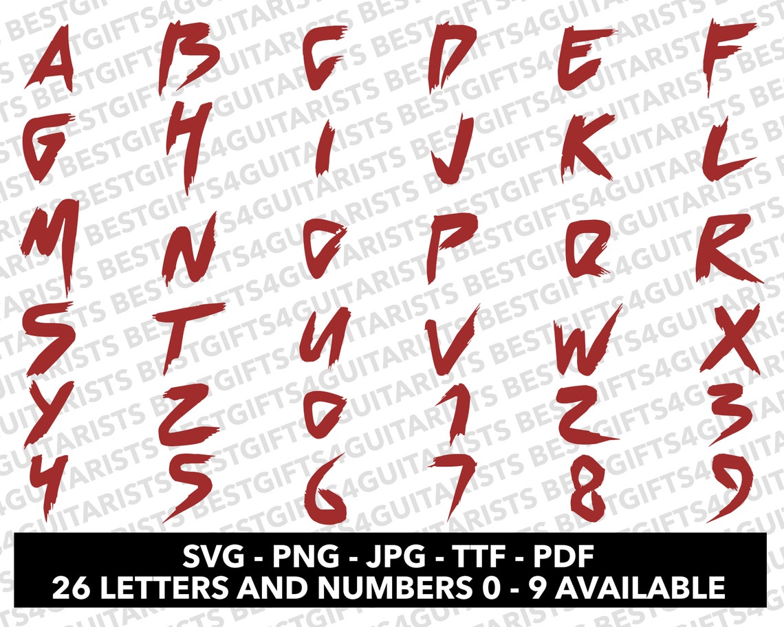 Blood Font SVG, Blood Font for Cricut, Blood Slash Font SVG, PNG, Jpg ...