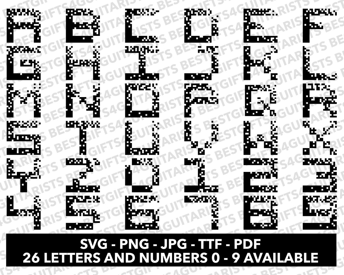 Pixel Hacker Font SVG, Pixel Font for Cricut, Pixel Font SVG, PNG, Jpg ...