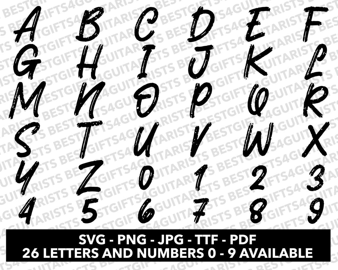 Distressed Font SVG, Distressed Letters Svg, Png, Jpg, Ttf, Pdf ...